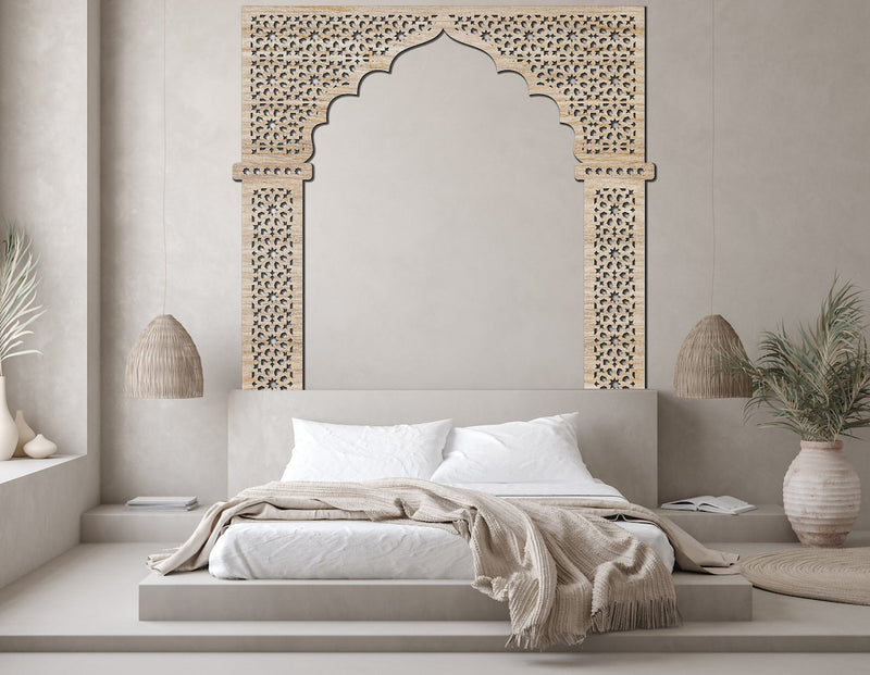 Moroccan Double Bed Headboard Arch | Boho Moroccan Dreams Bed - MoroDeco